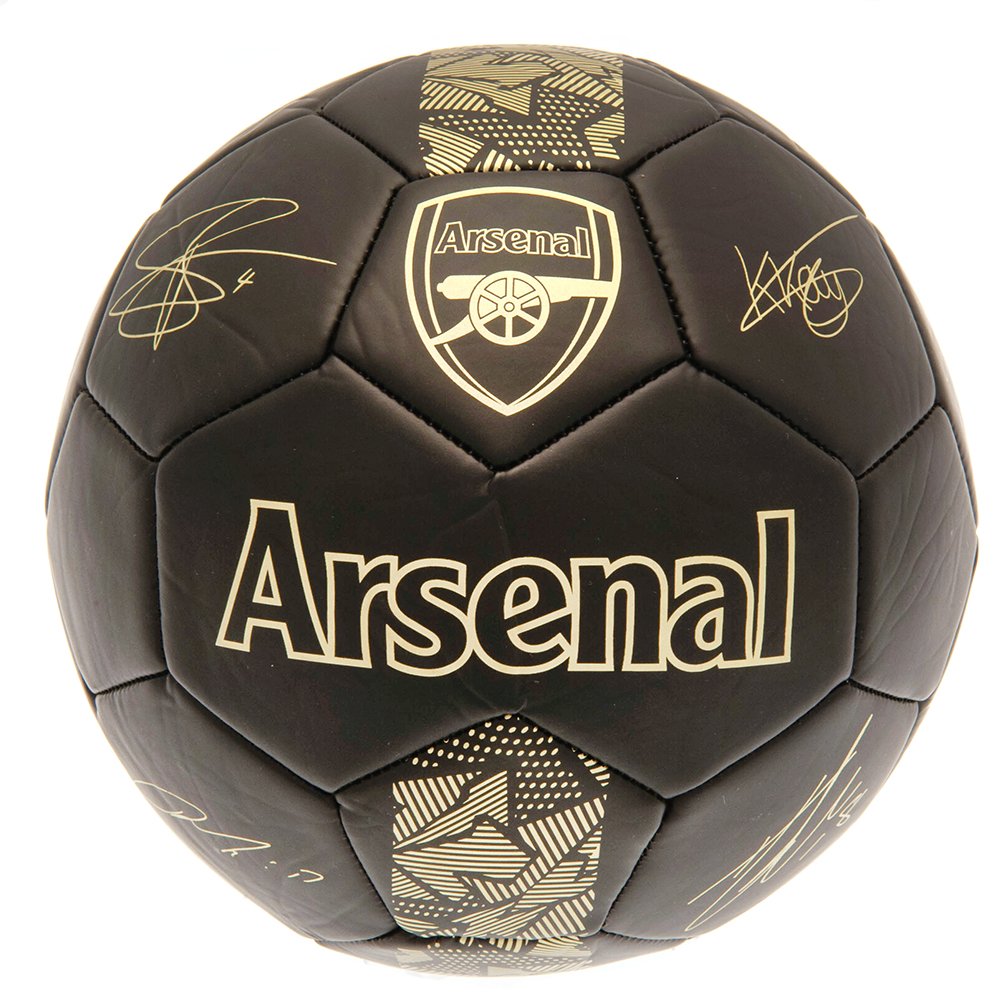 Arsenal FC Guld Fodbold m. Autografer - Str. 5 - Fodbolde - Fodboldfan ...